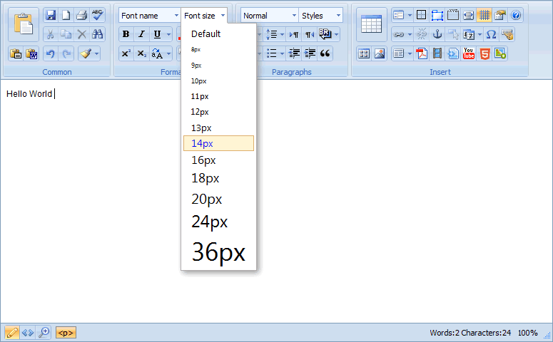 Screenshots Of Rich Text Editor